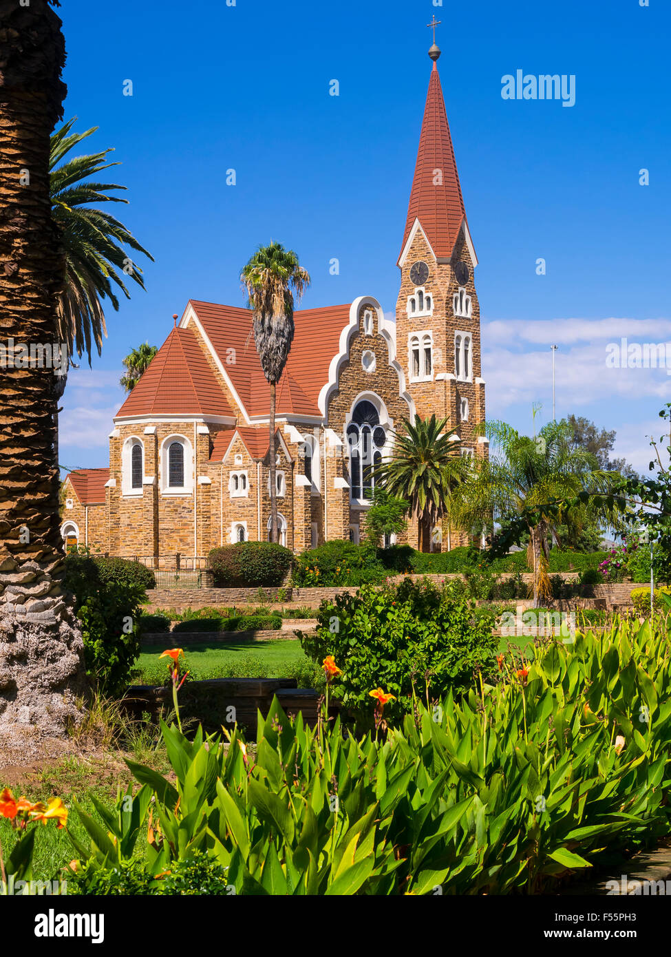 Christ Church with Parliament Garden, Windhoek, Namibia Stock Photo - Alamy