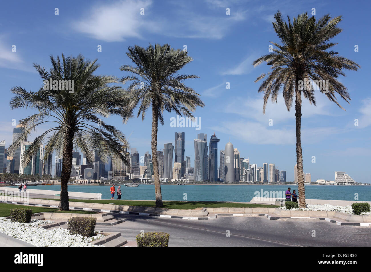 Burj qatar palm tower doha hi-res stock photography and images - Alamy