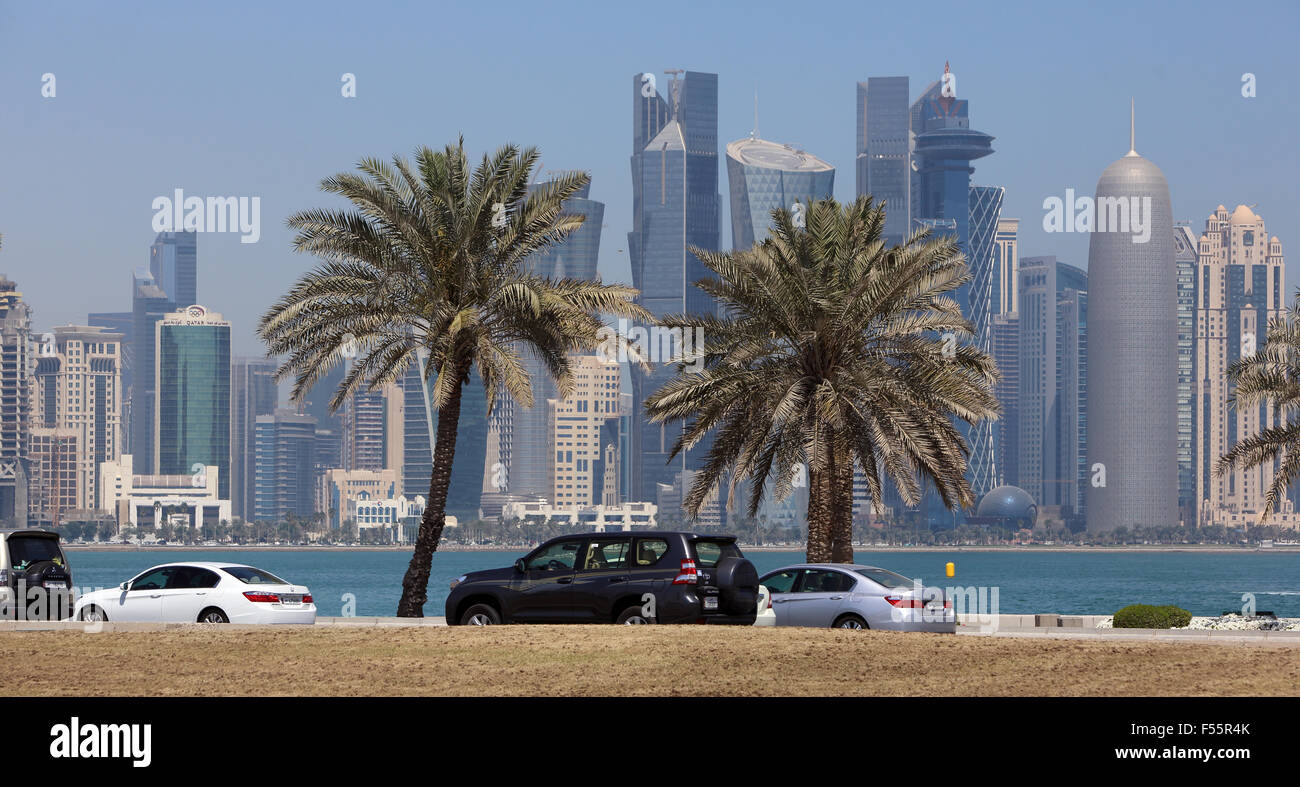 Burj qatar palm tower doha hi-res stock photography and images - Alamy