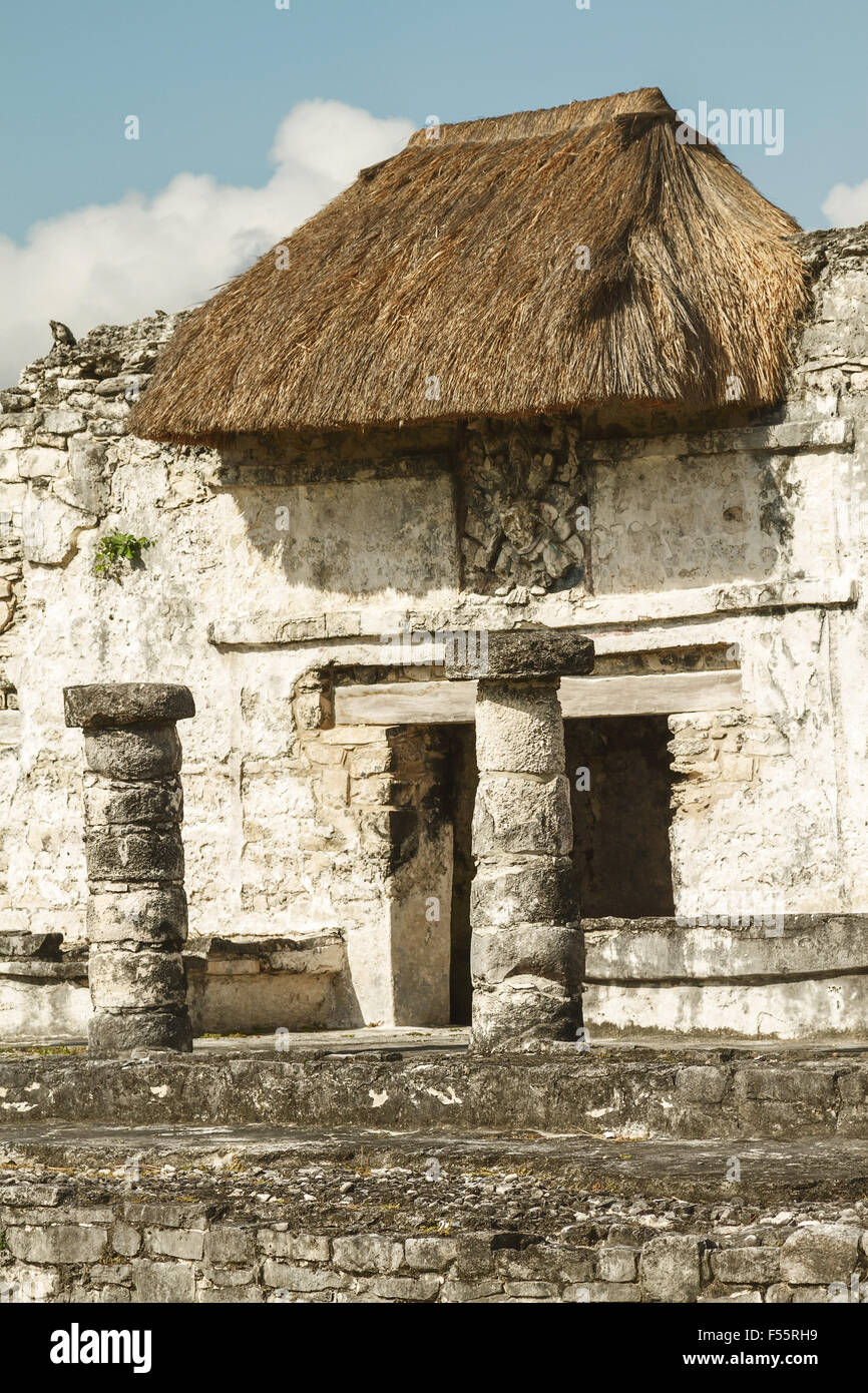 Ruins of the Great Palace and Mayan fortress and temple, Tulum, Mexico ...