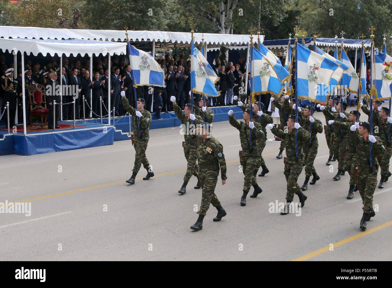 Thessaloniki, Greece - OCT 28: On 28th of each October a parade is held ...