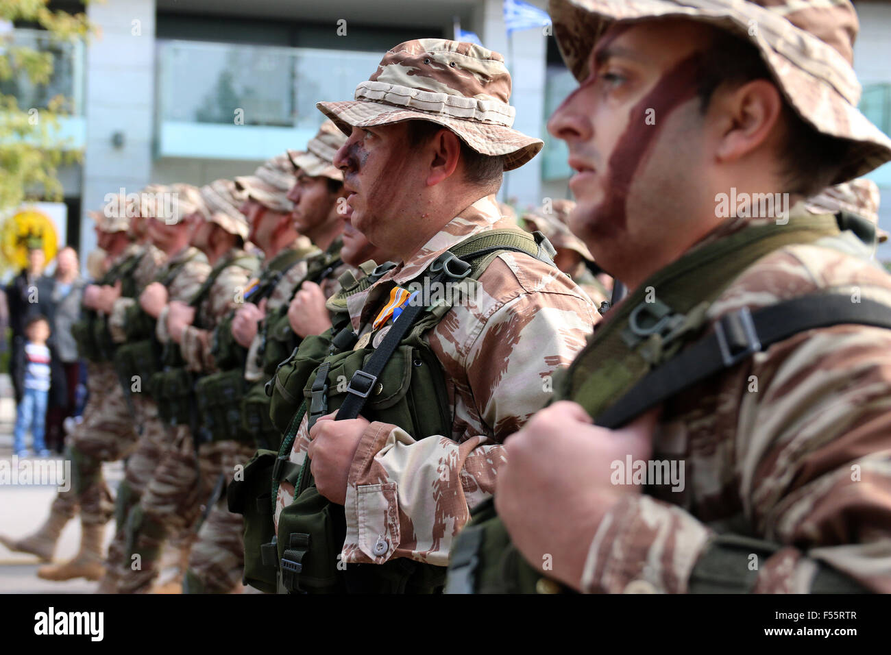 Thessaloniki, Greece - OCT 28: On 28th of each October a parade is held ...