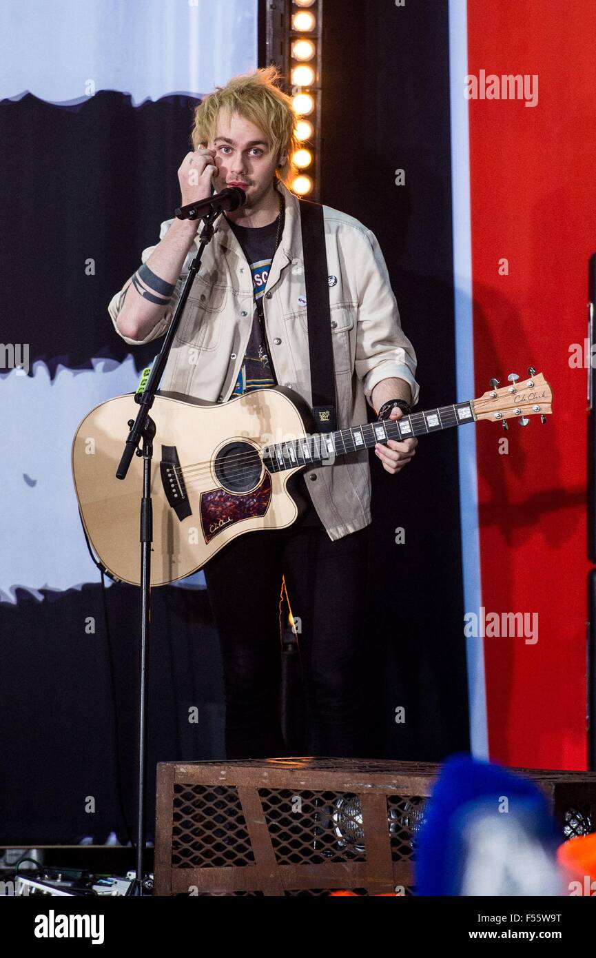 New York, NY, USA. 28th Oct, 2015. Michael Clifford on stage for NBC ...