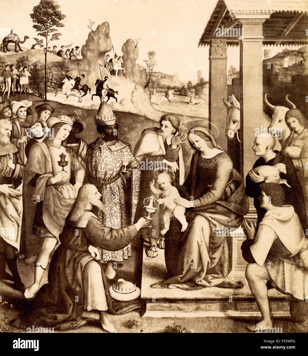 Church of S. Peter, Perugia: Adoration of the Magi, painted by Eusebio ...