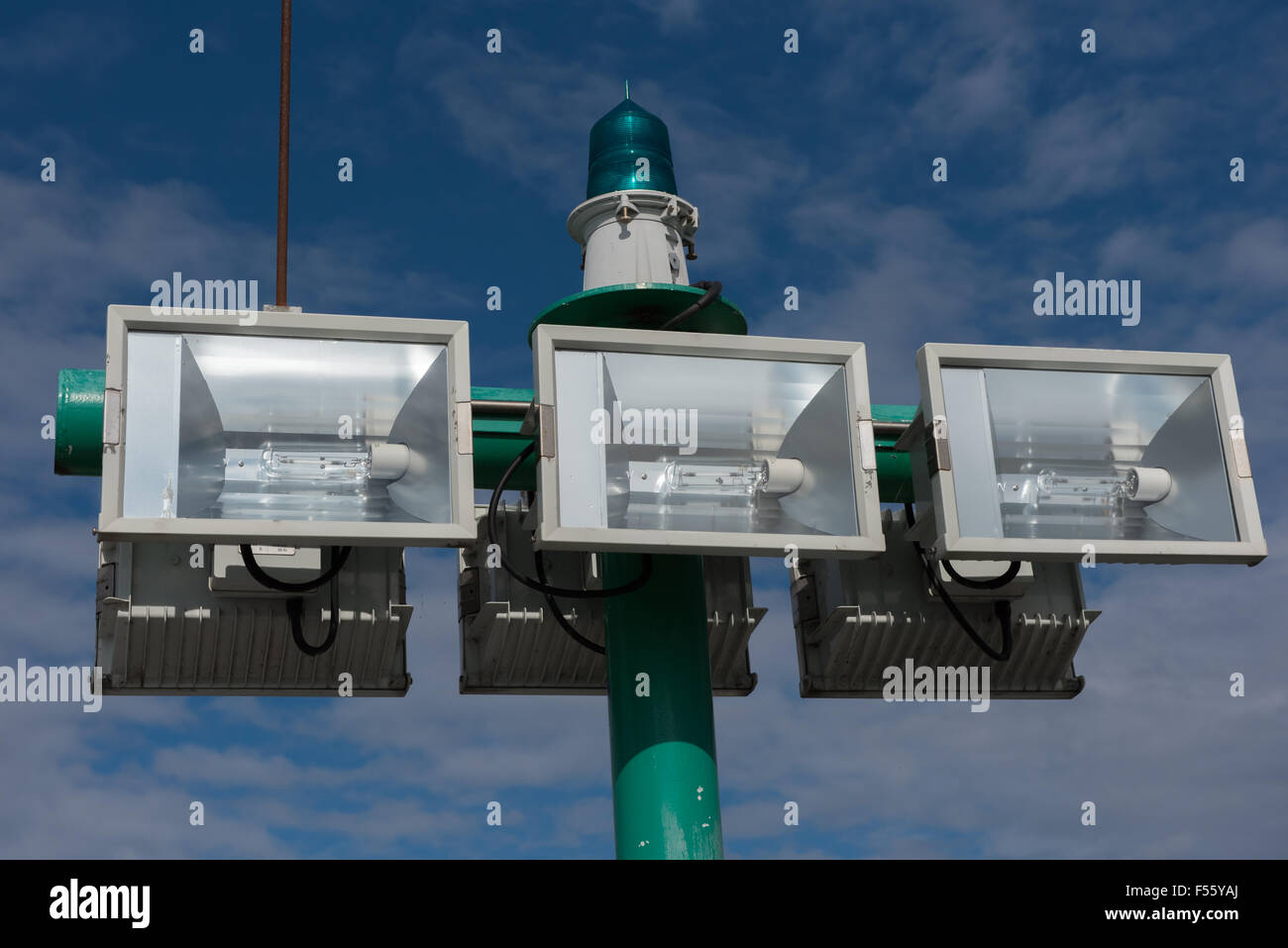 lighting system for the harbor Stock Photo - Alamy