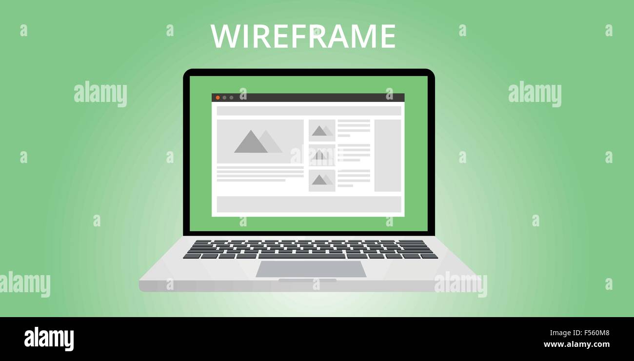 website wireframe development Stock Vector Image & Art - Alamy