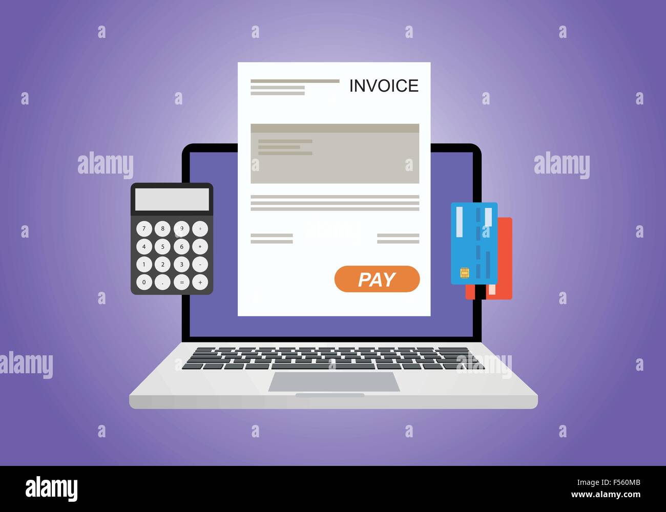 online digital invoice Stock Vector Image & Art - Alamy