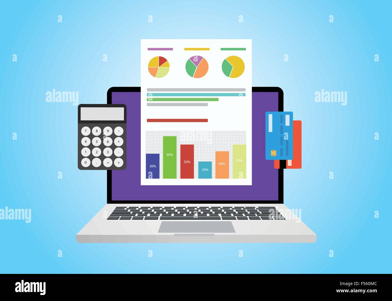 financial report concept Stock Vector Image & Art - Alamy