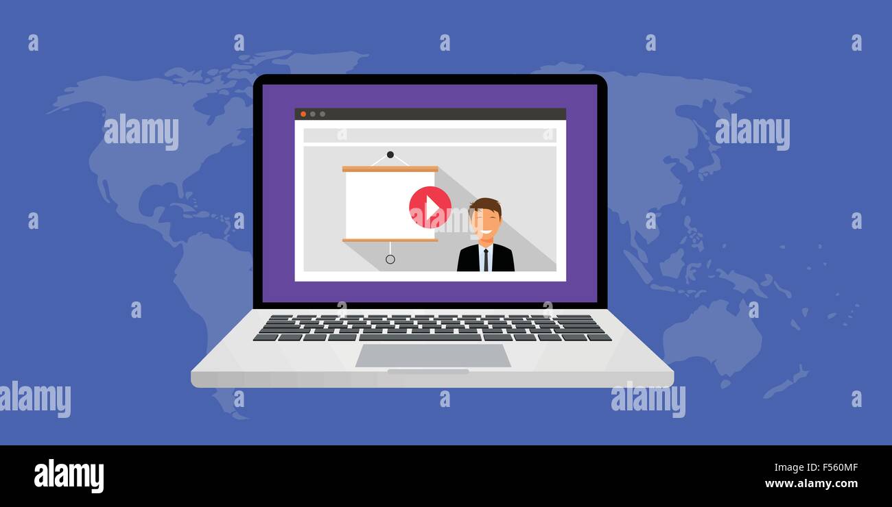 Online presentation icon Stock Vector Images - Alamy