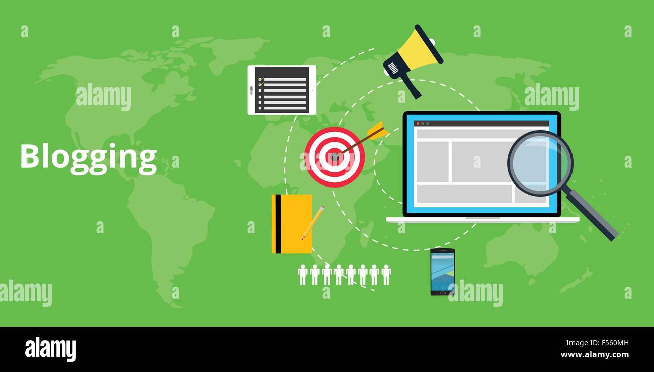 blogging stuff and for blogger Stock Vector Image & Art - Alamy
