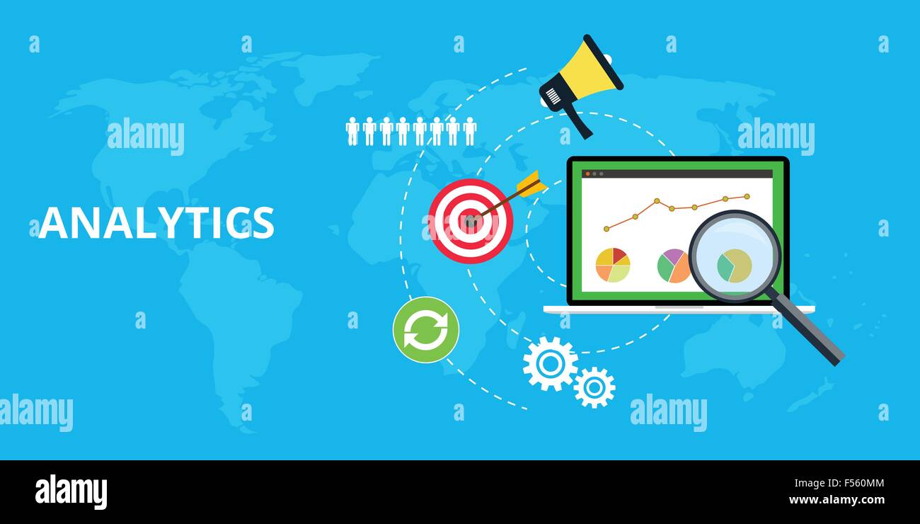 analytics and maintain website traffic graph Stock Vector Image & Art ...
