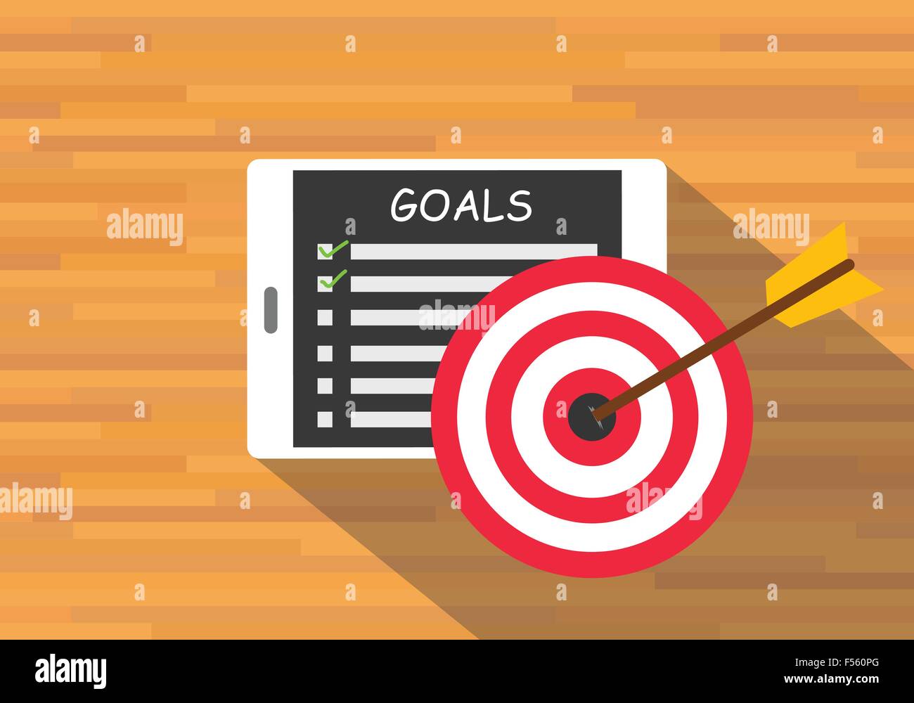 achieve goal by checklist Stock Vector Image & Art - Alamy