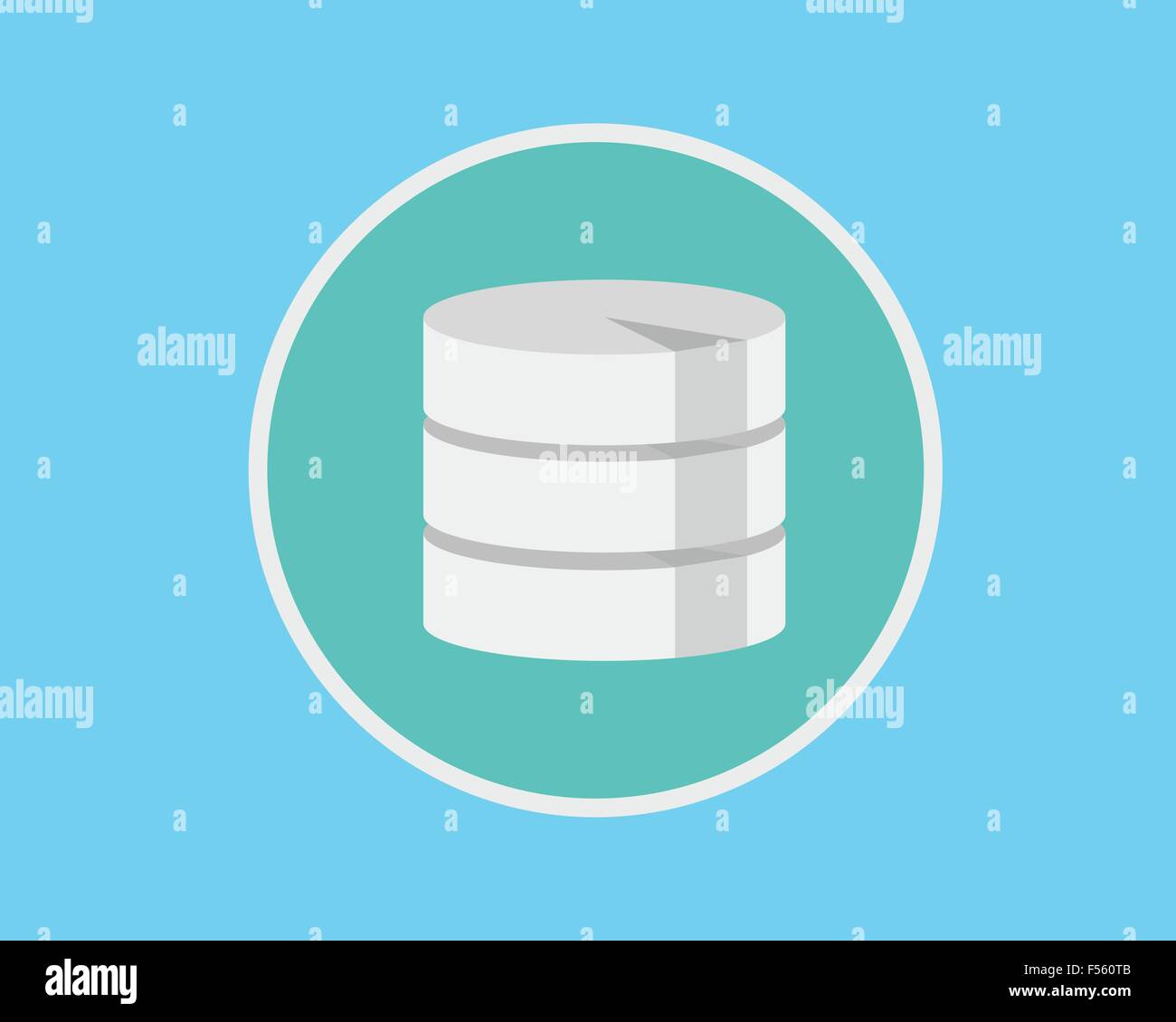Backup database flat white Stock Vector Images - Alamy