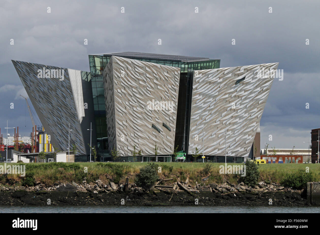 The Titanic Visitors Centre in Belfast's Titanic Quarter Stock Photo ...