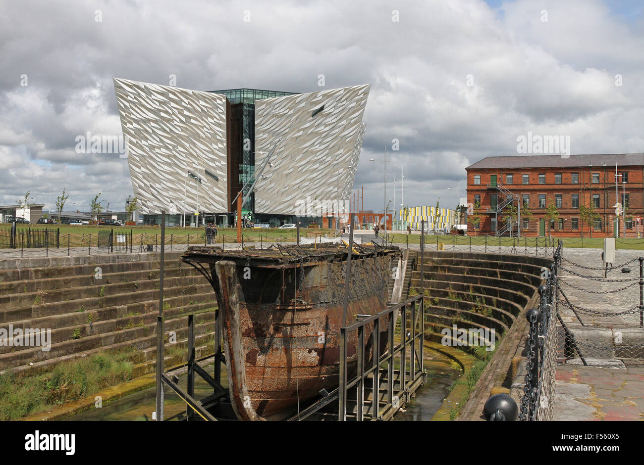 The Titanic Visitors Centre in Belfast's Titanic Quarter Stock Photo ...