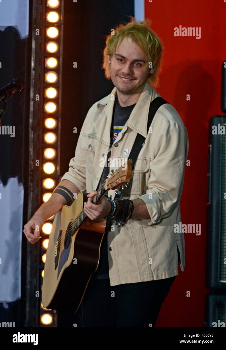 New York, NY, USA. 28th Oct, 2015. Michael Clifford on stage for NBC ...