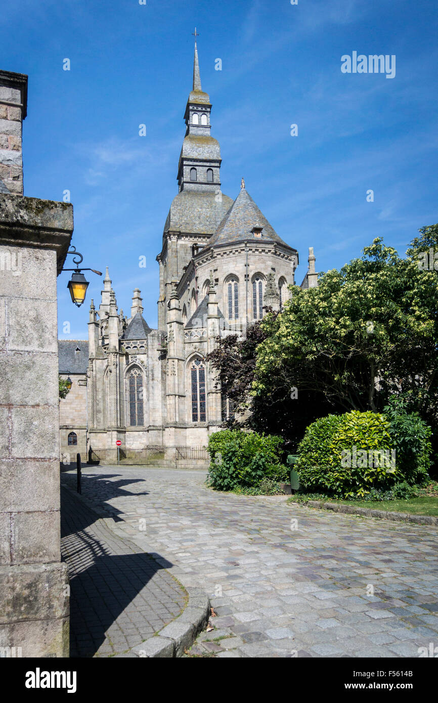 The Basilique Saint-Sauveur, church in the city of Dinan, Brittany ...
