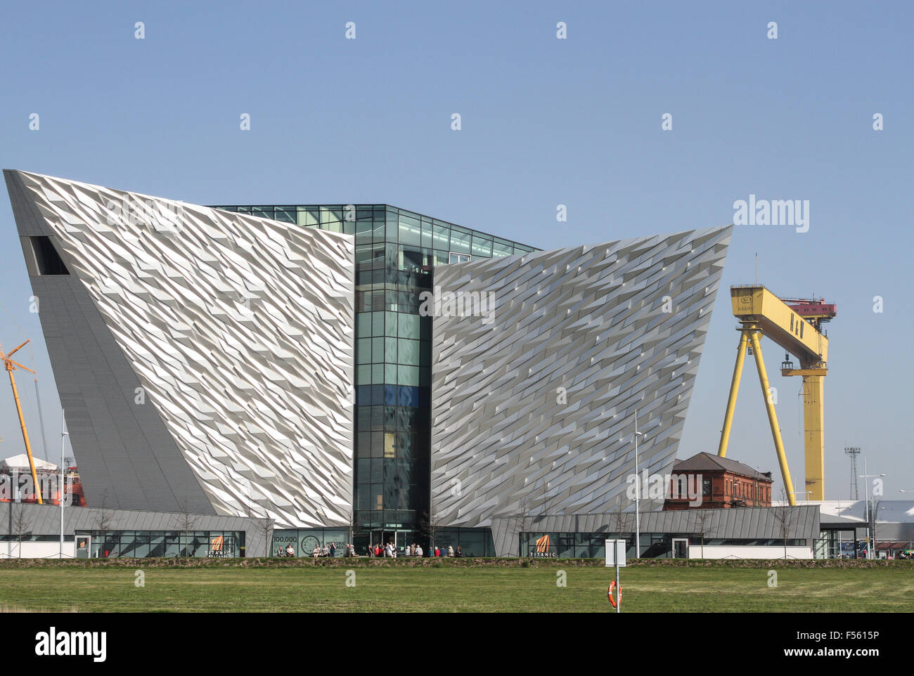 The Titanic Visitors Centre in Belfast's Titanic Quarter Stock Photo ...