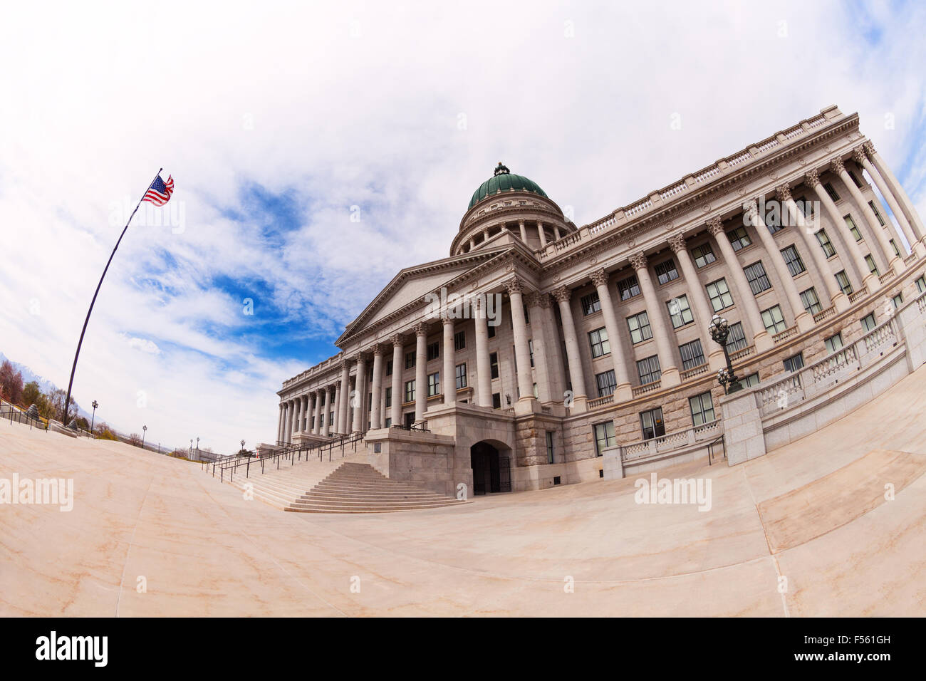 Fish-eye view of Utah Capitol building during day Stock Photo - Alamy