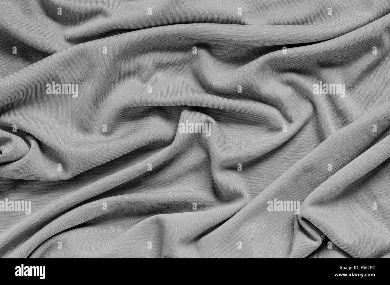 Grey wrinkled fabric texture. Close-up of soft cotton cloth, may be ...