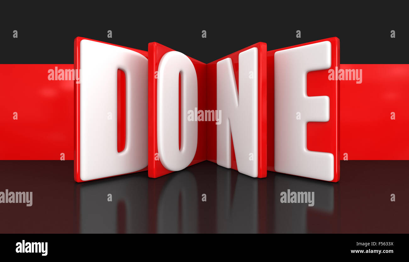 Label done. Image with clipping path Stock Photo - Alamy