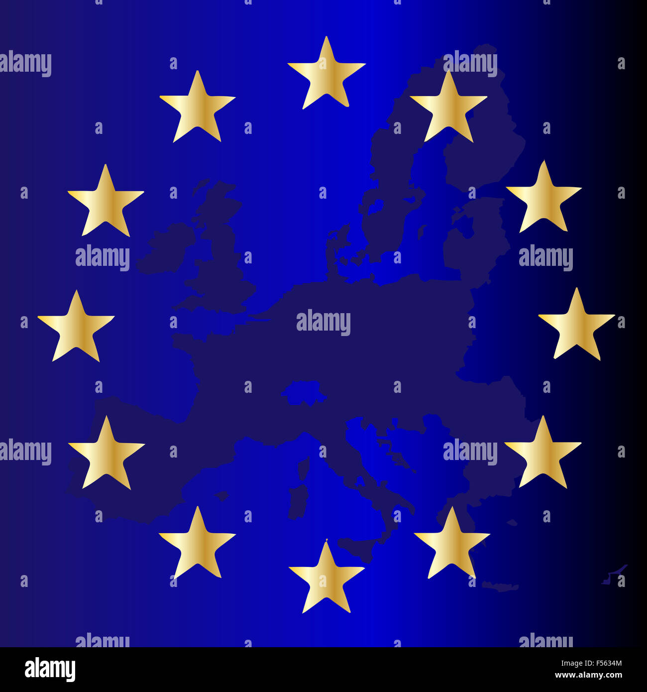 Eu map drawing hi-res stock photography and images - Alamy