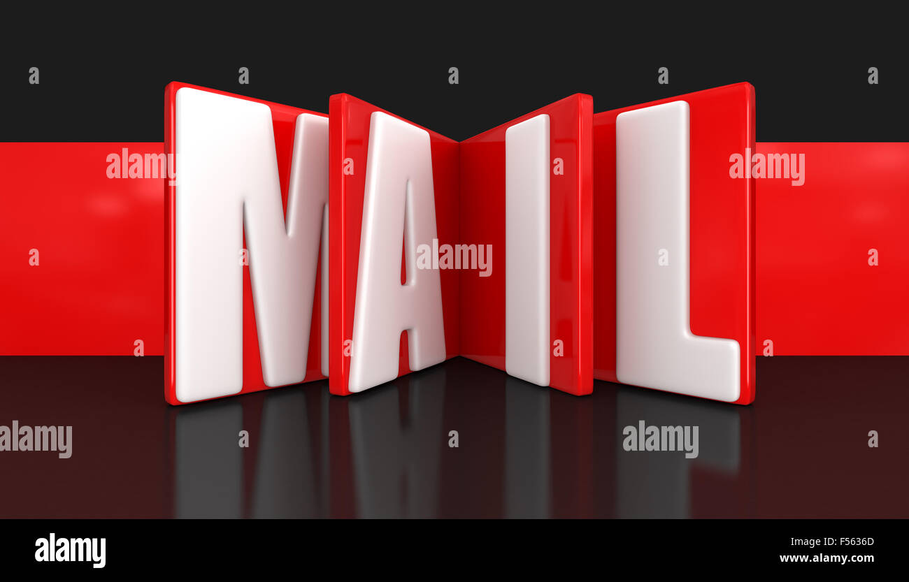 Label mail. Image with clipping path Stock Photo - Alamy