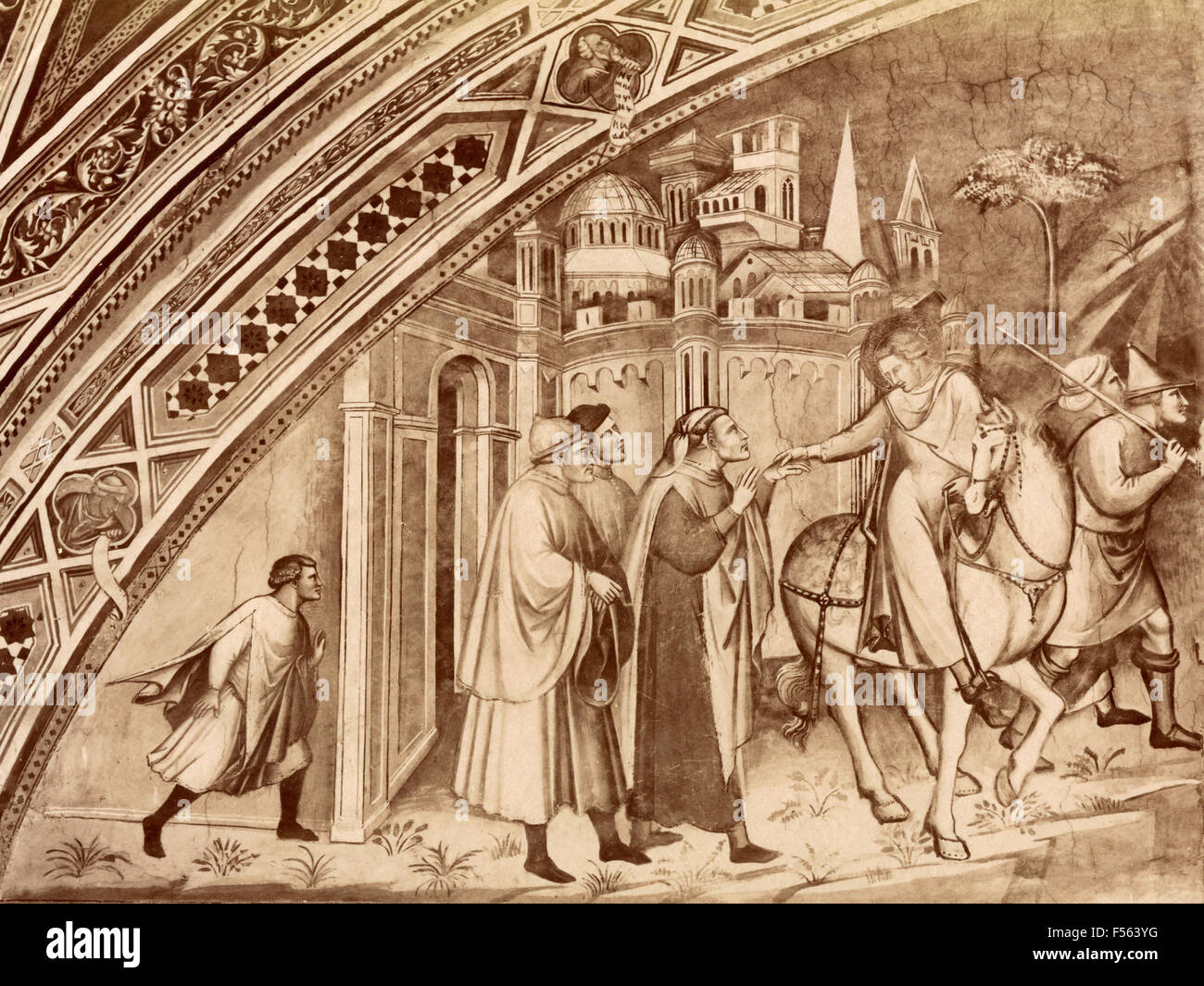 Church of San Miniato al Monte, Florence: S. Benedict leaves his father ...