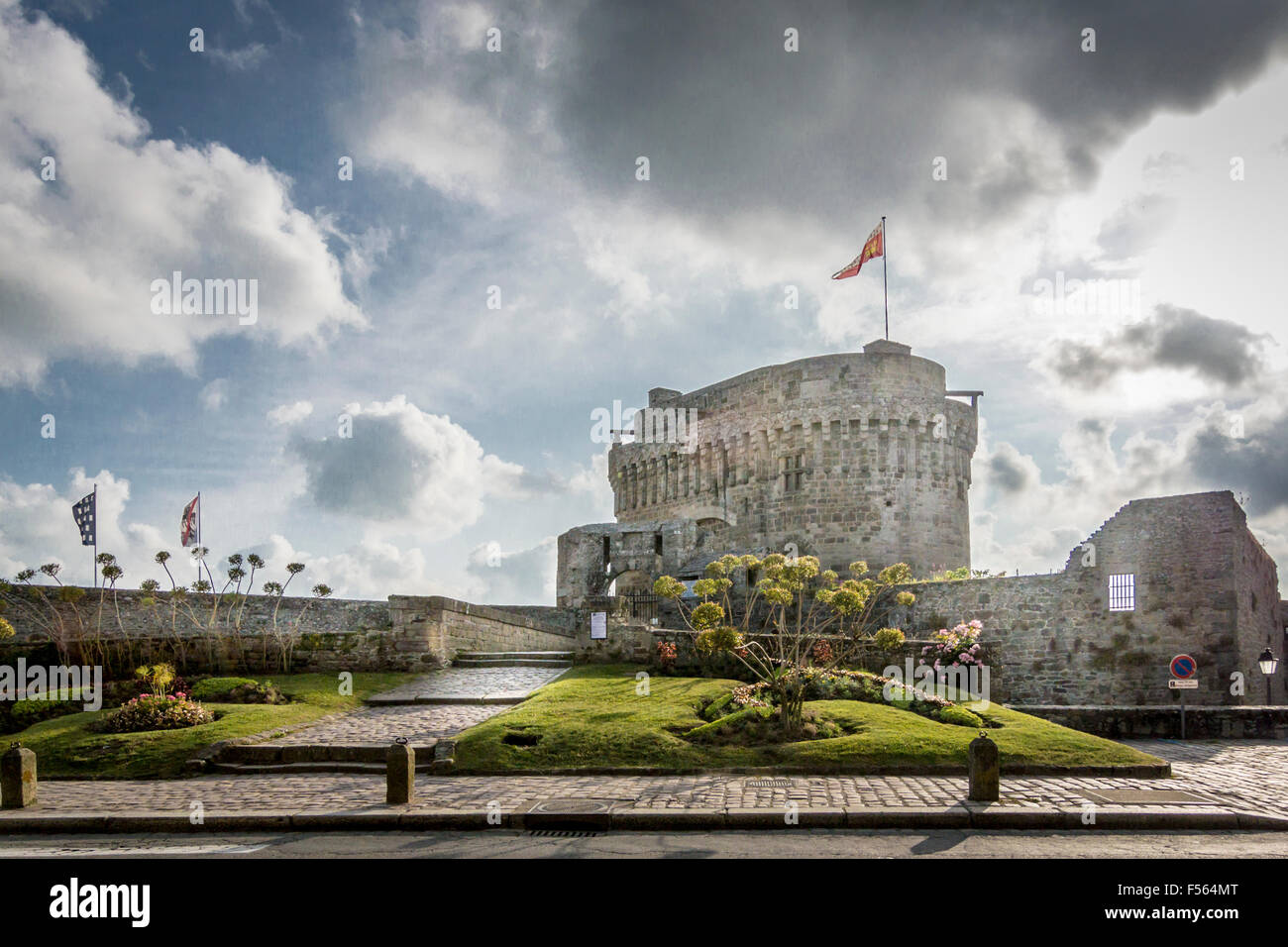 The castle of Dinan, Brittany, France Stock Photo - Alamy