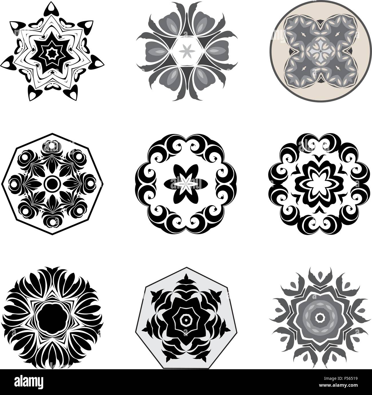 Nine pattern patterns Stock Vector Images - Alamy