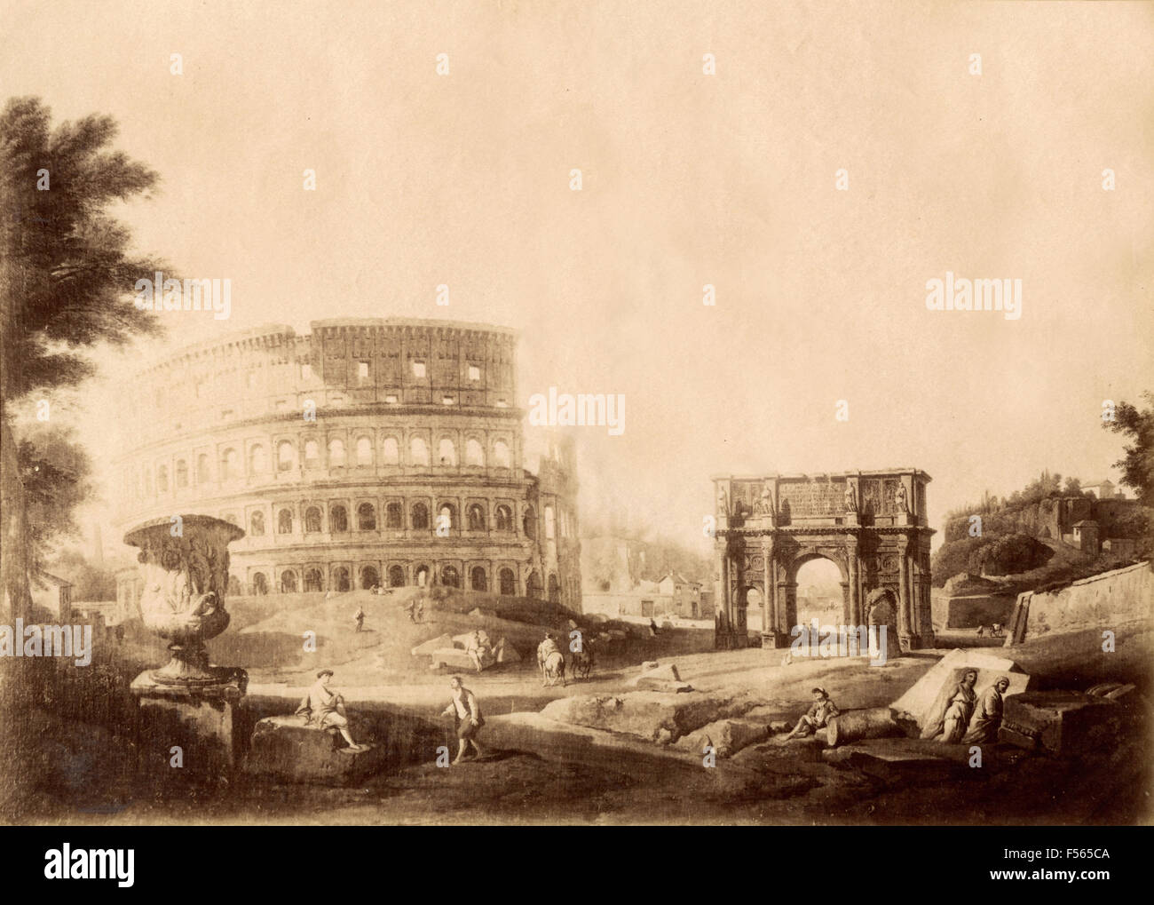 National Museum, Naples, Italy: The Colosseum, by Giampaolo Pannini ...