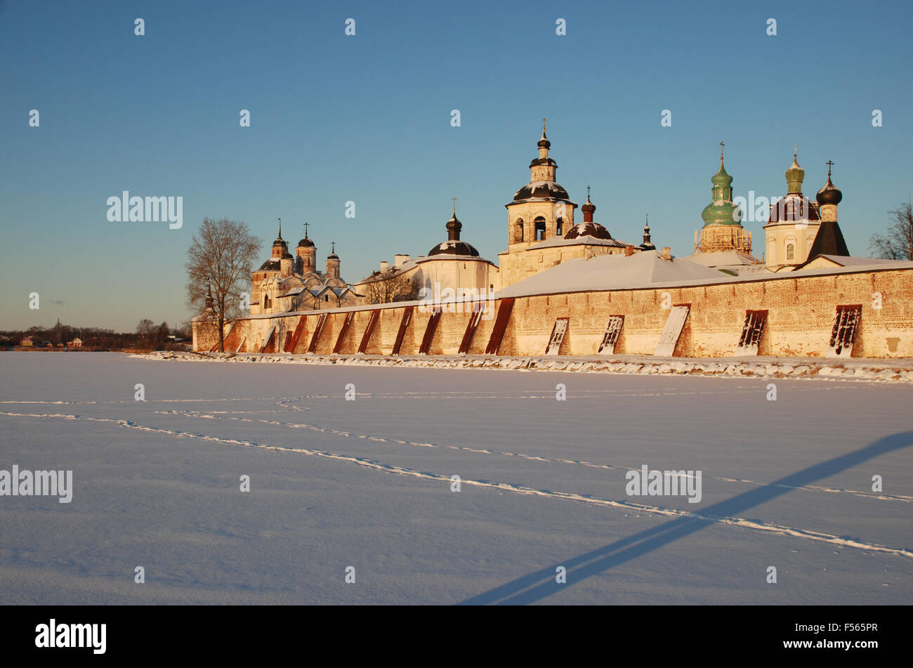 The Kirillo-Belozersky monastery in winter. Winter landscape Museum ...