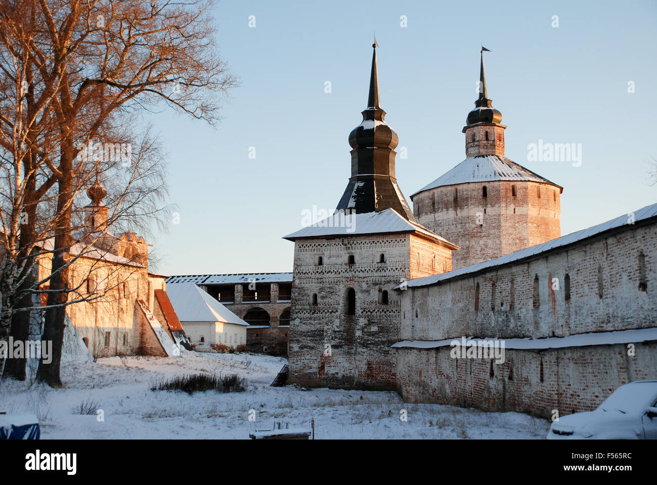 The Kirillo-Belozersky monastery in winter. Winter landscape Museum ...