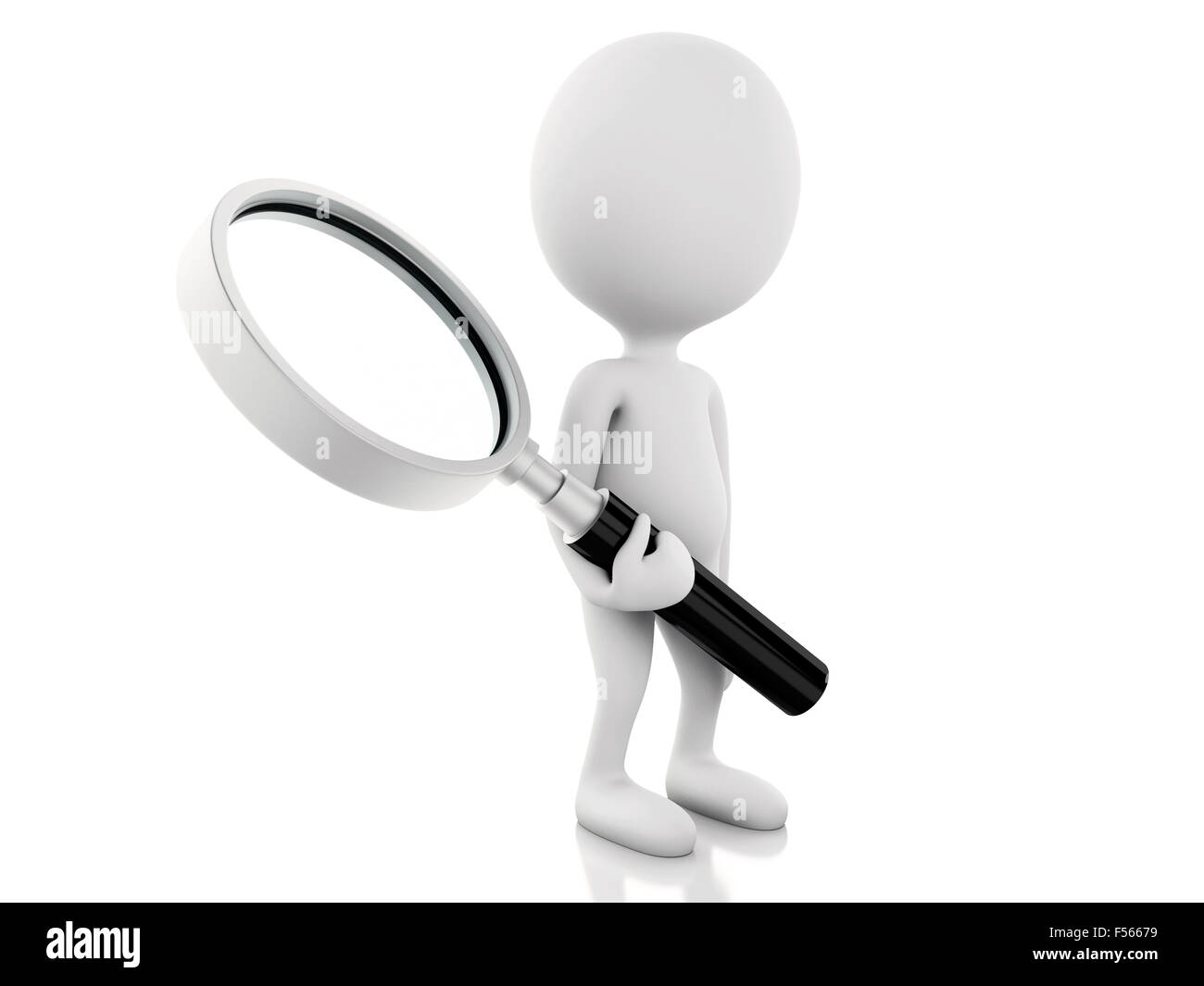 3d man search magnifying glass hi-res stock photography and images - Alamy