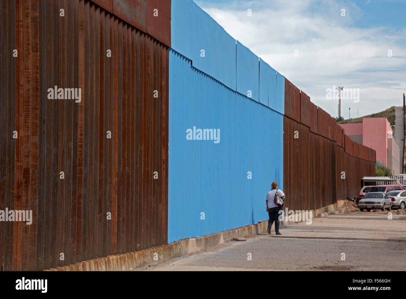 Nogales, Mexico - The Mexican side of the U.S.-Mexico border fence ...