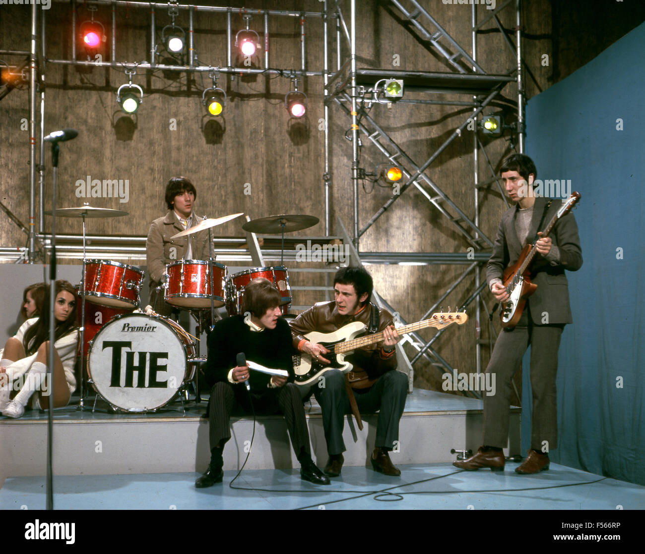 THE WHO UK rock group on Ready, Steady, Go in 1966. From left: Keith ...