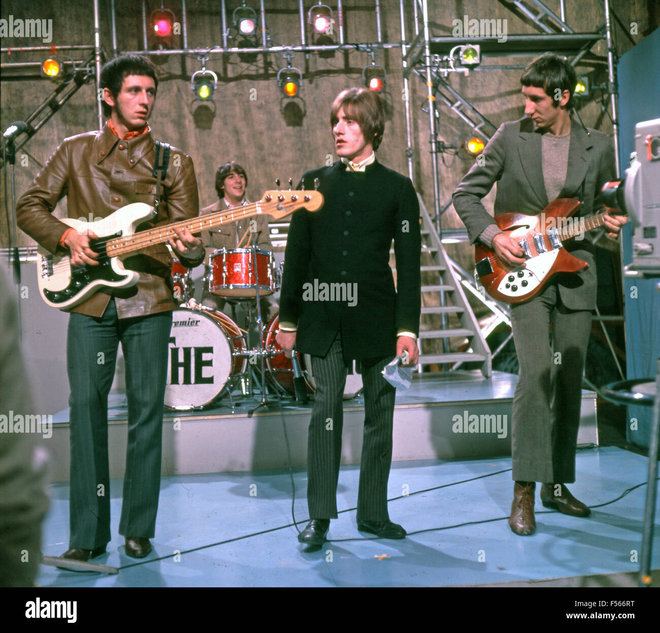 THE WHO UK rock group on Ready, Steady, Go in 1966. From left John ...