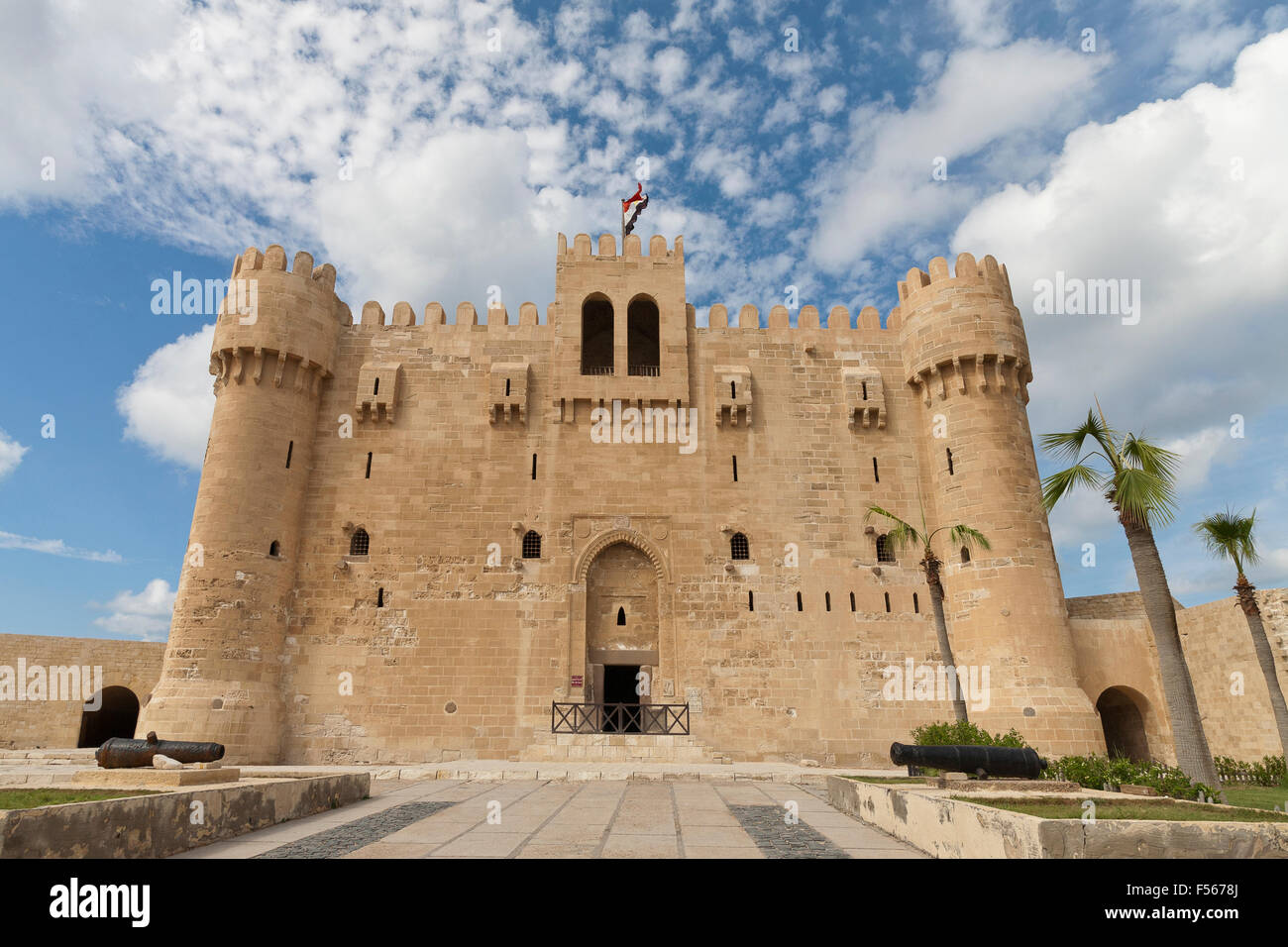 Entrance to The fort of Sultan Qaitbay at the Eastern Harbour of the ...