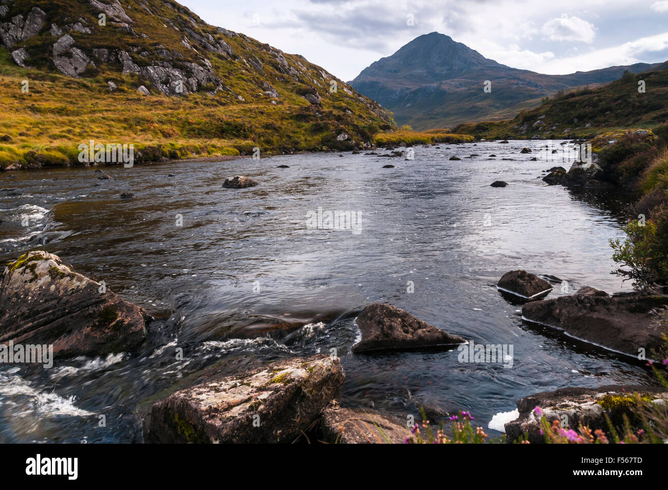 River Laxford and Ben Stack Stock Photo - Alamy