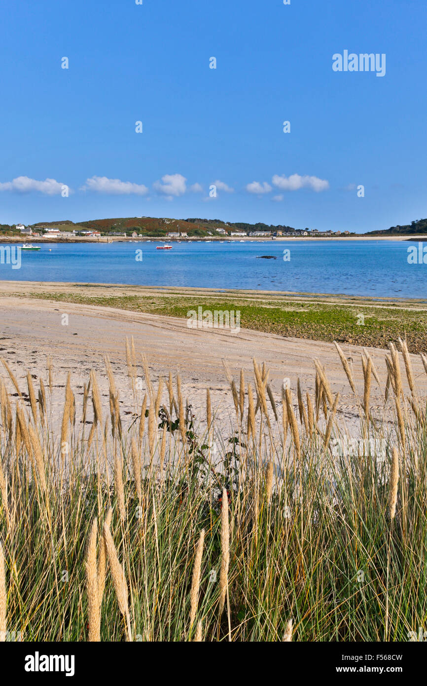 Bryher; Looking to Tresco Isles of Scilly; UK Stock Photo - Alamy