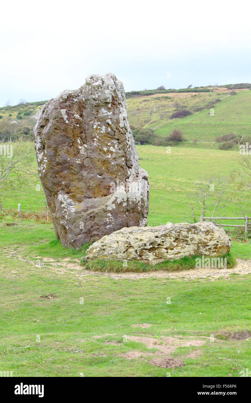The Longstone at Mottistone in the Isle of Wight Stock Photo - Alamy