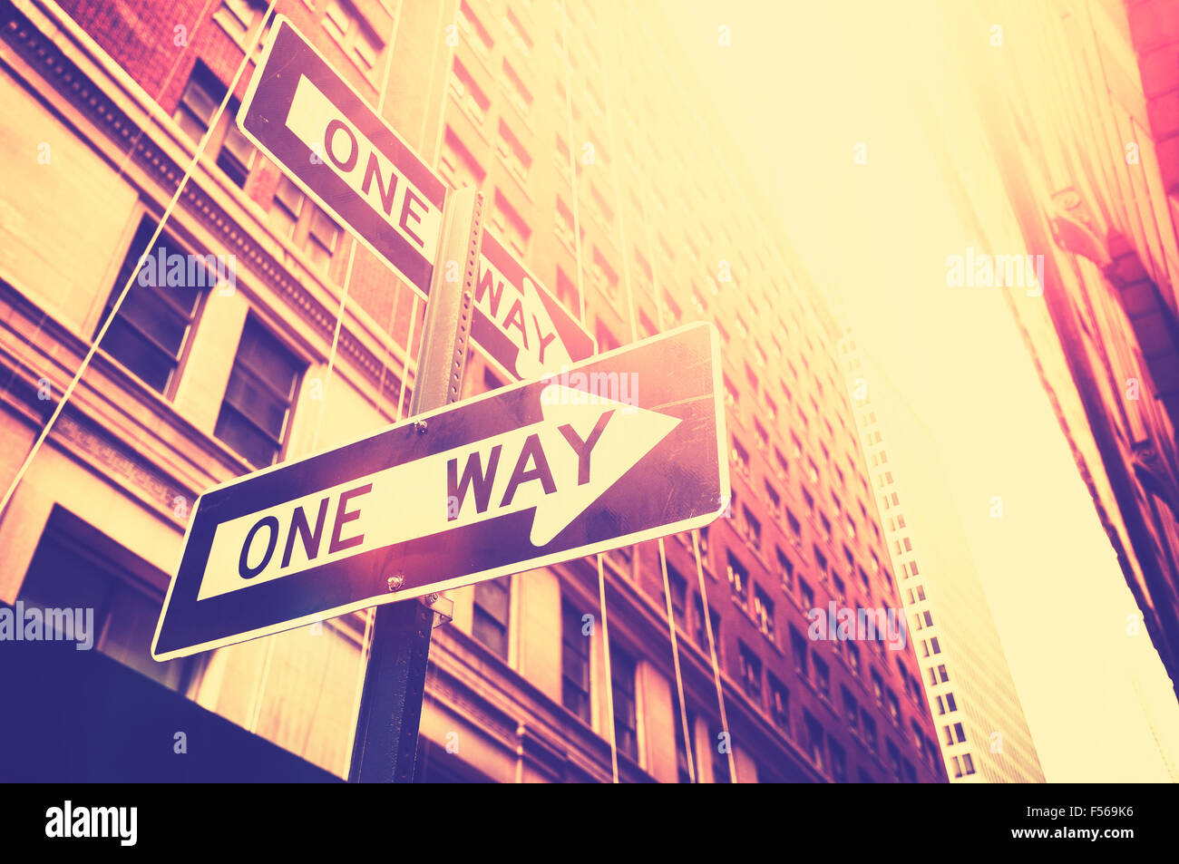 One way signs hi-res stock photography and images - Alamy