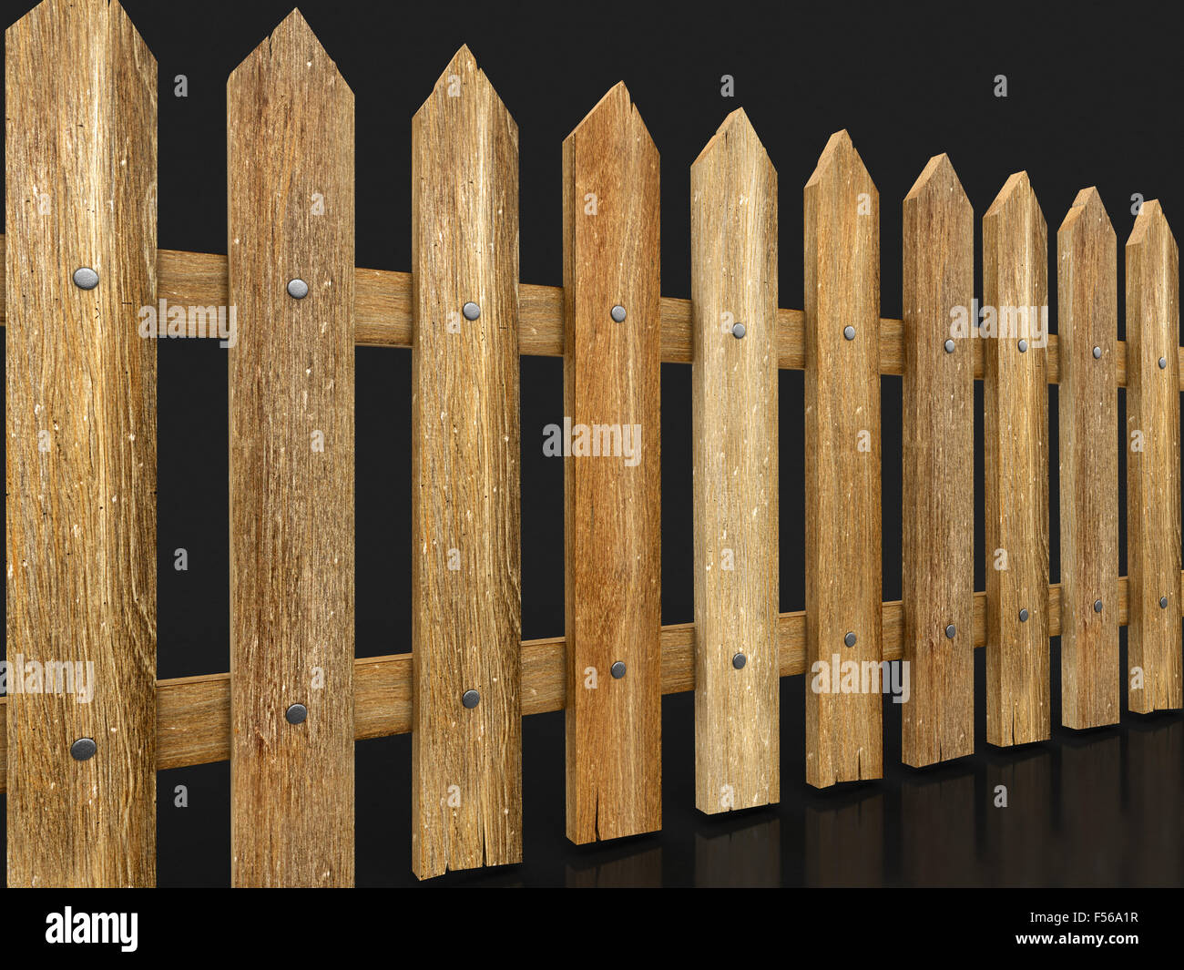 Wooden fence (clipping path included Stock Photo - Alamy