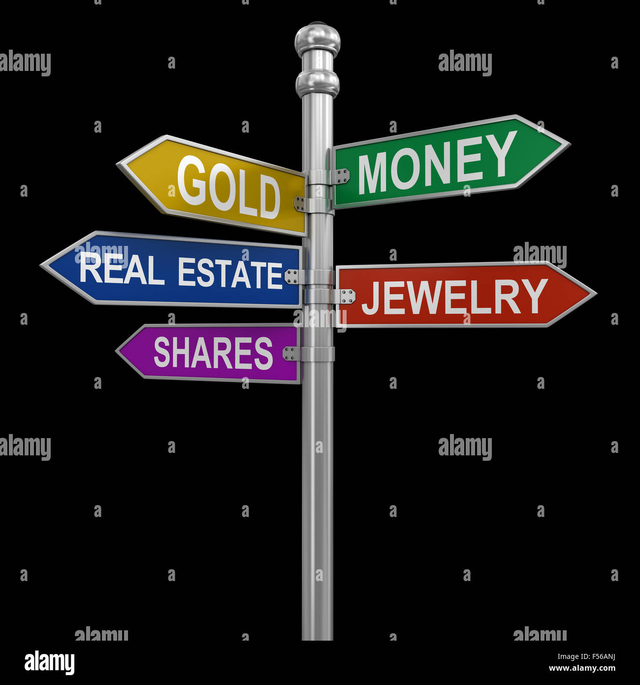 Sign Directions. Image with clipping path Stock Photo - Alamy