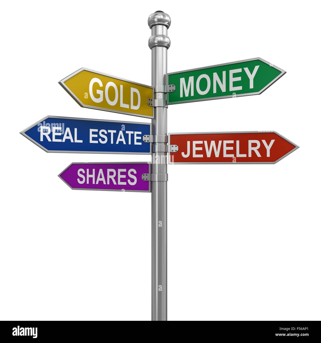 Sign Directions. Image with clipping path Stock Photo - Alamy