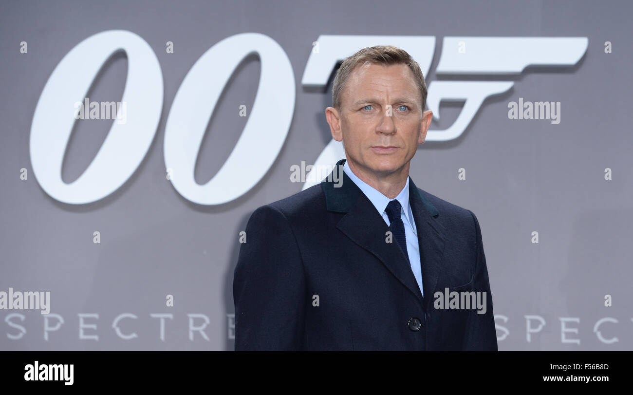 Actor Daniel Craig poses at the Cinestar cinema at Potsdamer Platz in ...