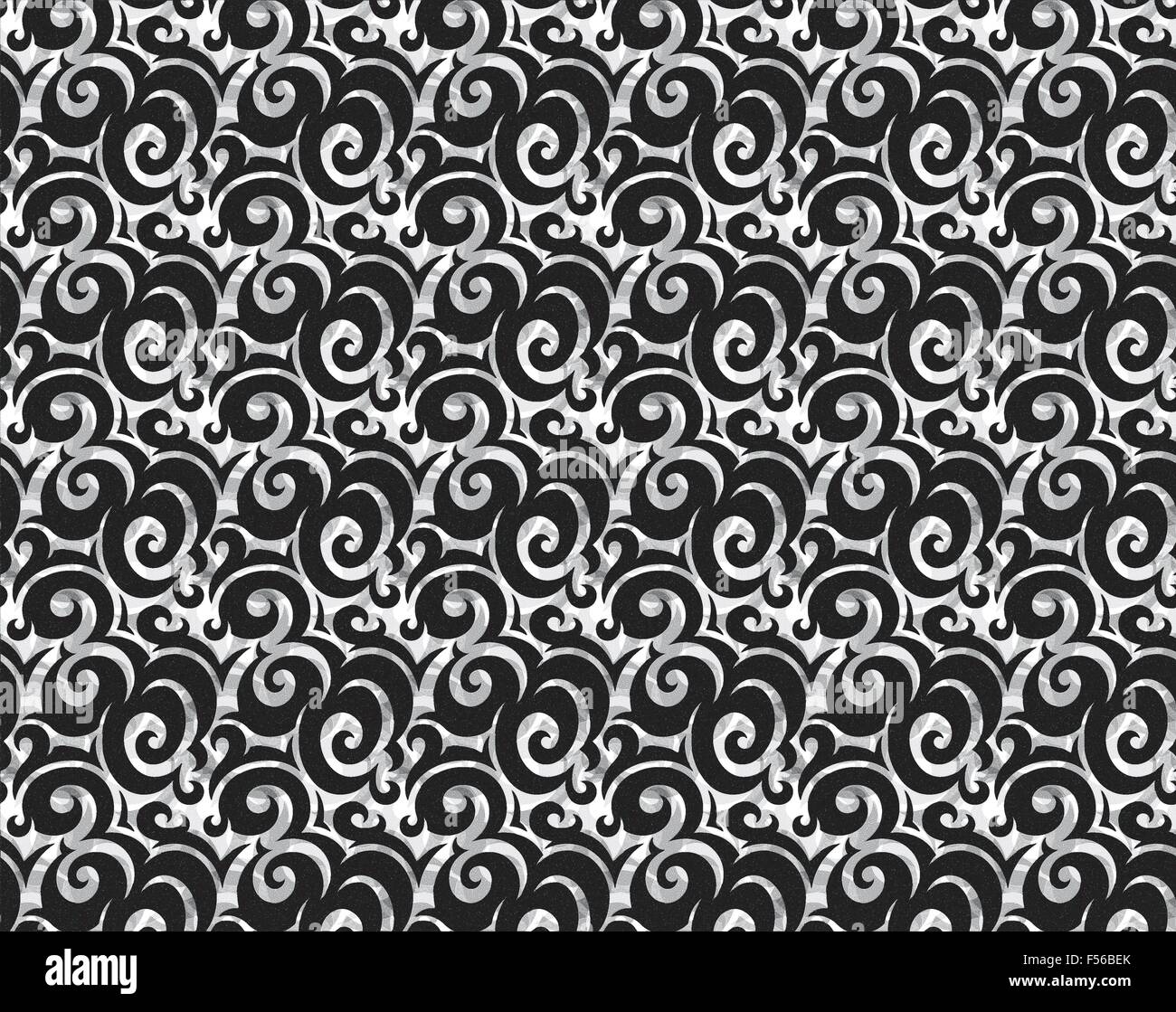 Beautiful black, white, and grey curved patterned design Stock Photo ...