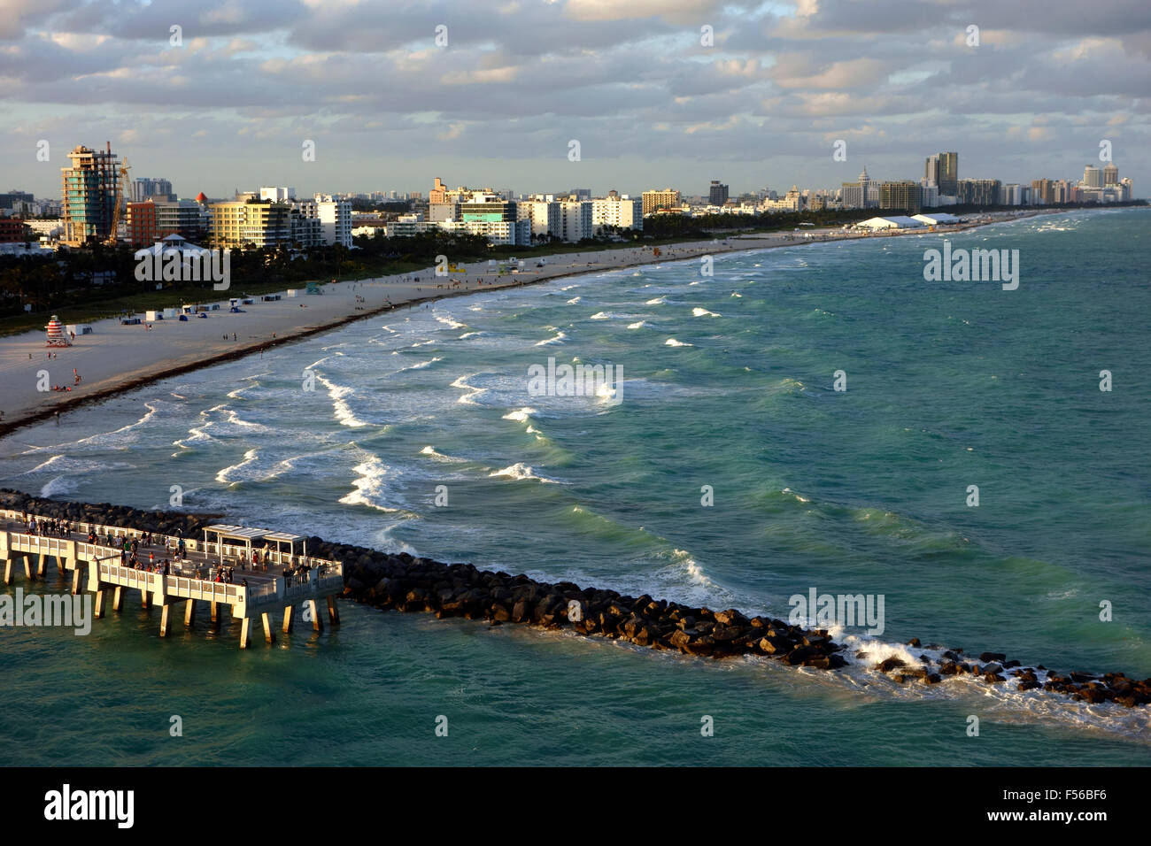 Aerial view of miami sunset hi-res stock photography and images - Alamy