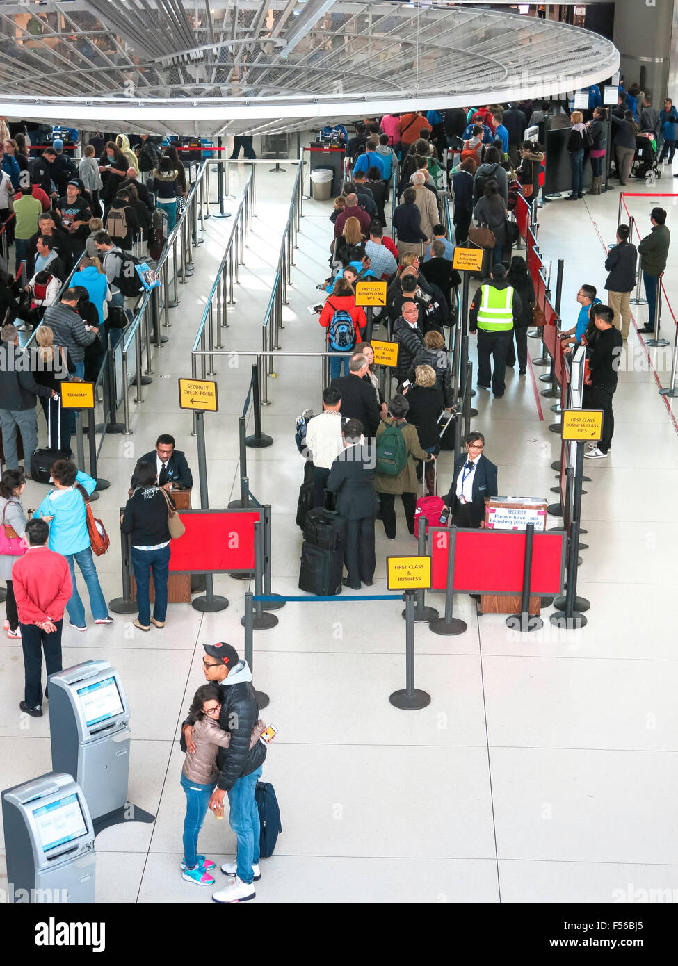 TSA Security Check Point in Terminal 1 at John F. Kennedy International ...