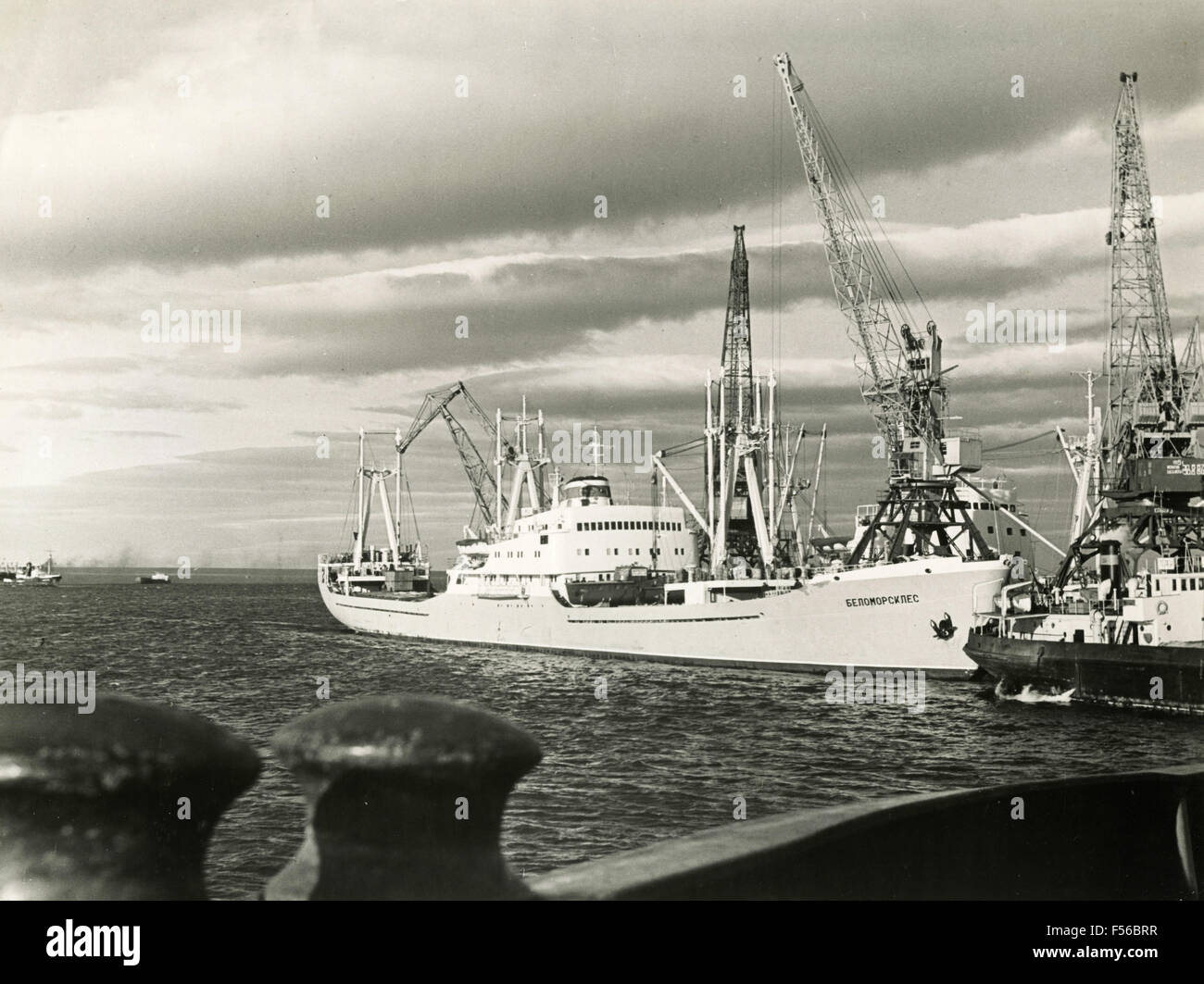 A ship docked in port tiksi hi-res stock photography and images - Alamy